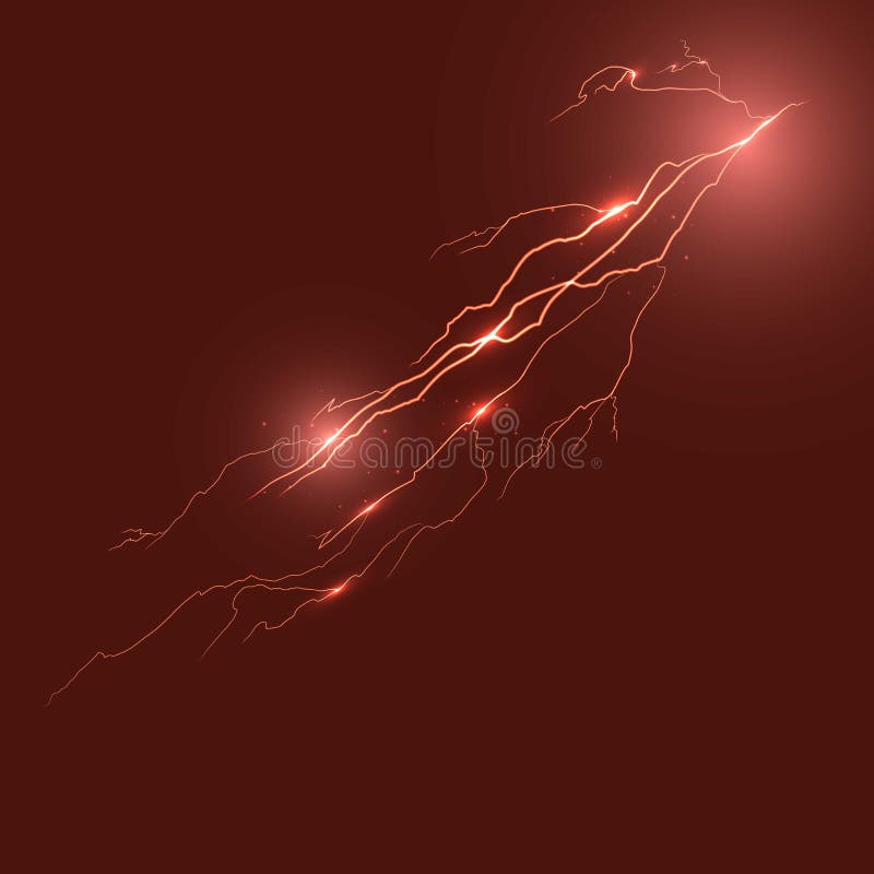 Lightning. Shining Fiery Lightning Stock Vector - Illustration of ...