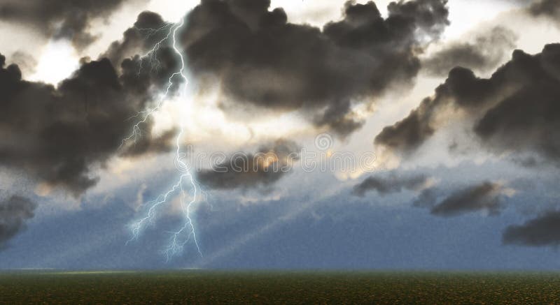 Lightning showdown stock image. Image of spring, landscape - 38683095