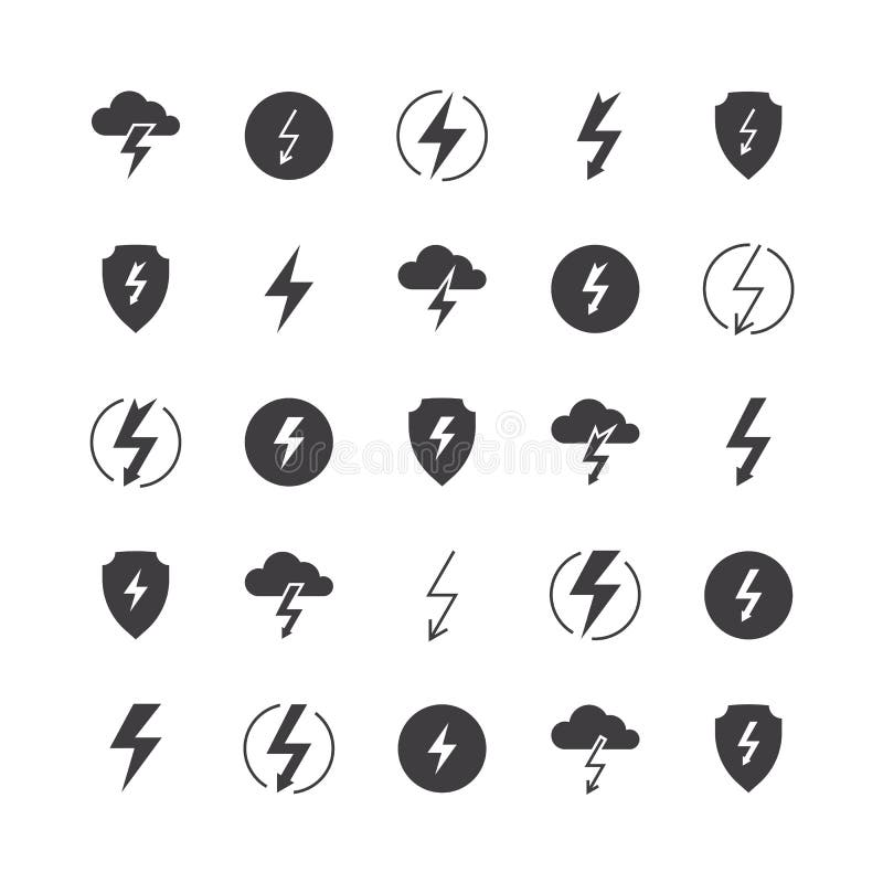 Power Lightning Logo Icon. Vector Black Thunder Bolt Symbol Stock ... Power Lightning Logo Icon. Vector Black Thunder Bolt Symbol Stock ...