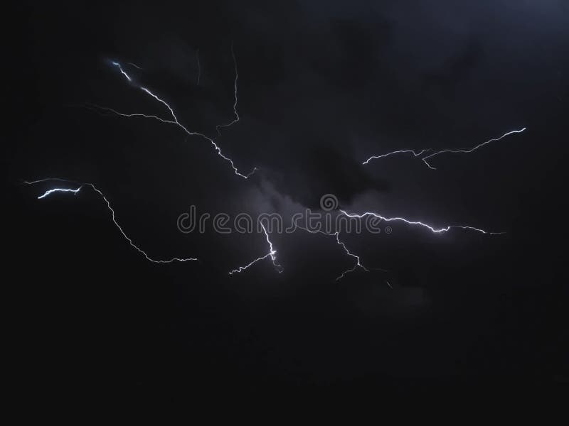 Lightning in the Sky. Electric Discharges in the Sky Stock Image ...