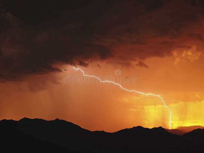 Lightning in the Sky. Electric Discharges in the Sky Stock Photo ...