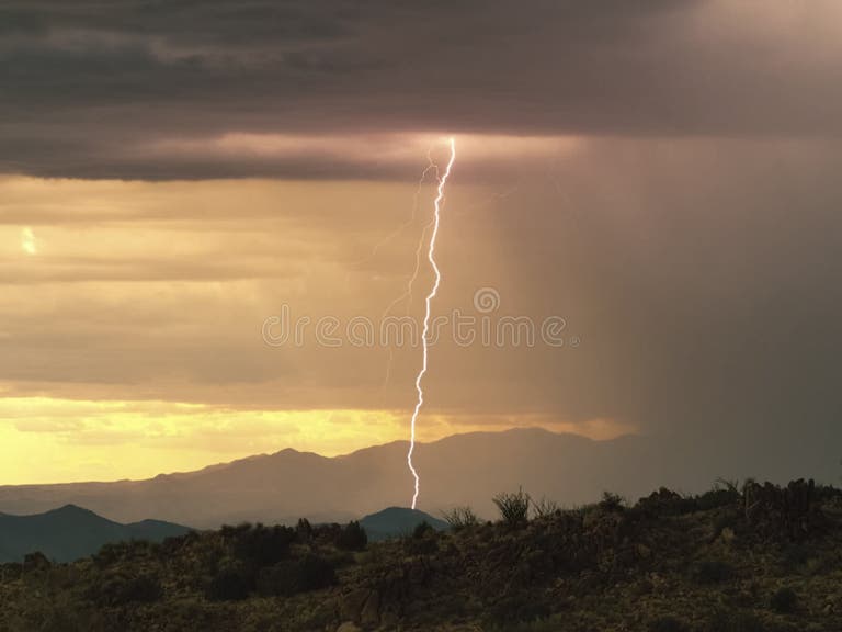 Lightning in the Sky. Electric Discharges in the Sky Stock Photo ...