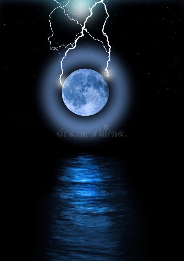Lightning in space stock illustration. Illustration of space - 97281660