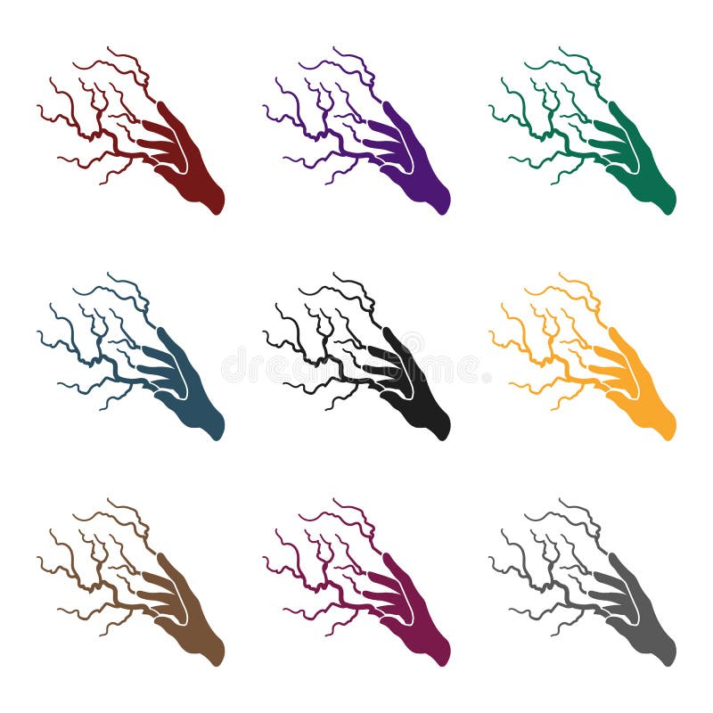 Lightning Spell Icon in Cartoon Style Isolated on White Background ...