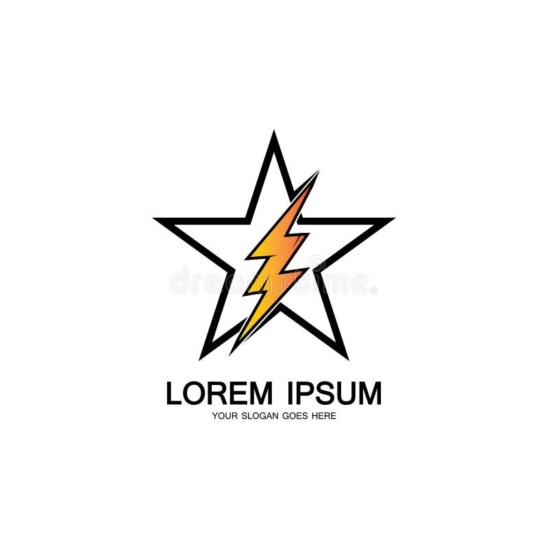 Lightning Star,Energy Star Logo Vector Icon Design Template Stock ...