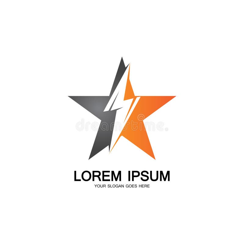 Lightning Star,Energy Star Logo Vector Icon Design Template Stock ...