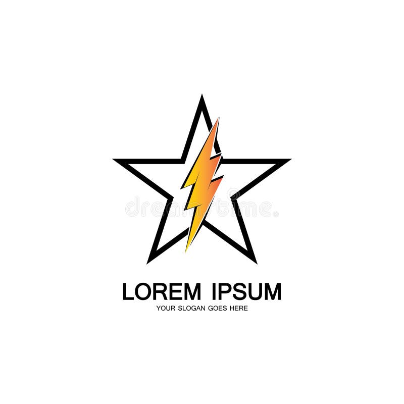 Lightning Star,Energy Star Logo Vector Icon Design Template Stock ...