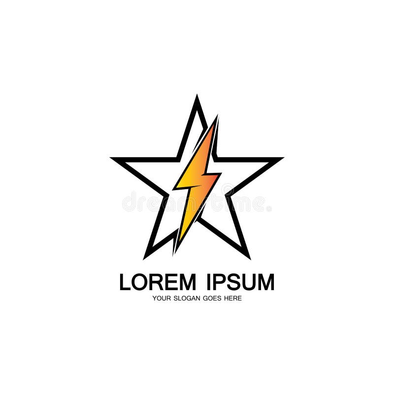 Lightning Star,Energy Star Logo Vector Icon Design Template Stock ...