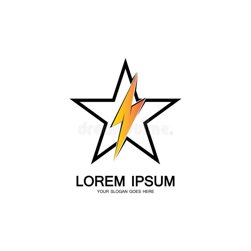 Lightning Star,Energy Star Logo Vector Icon Design Template Stock ...