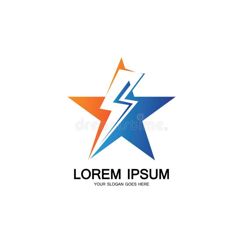 Lightning Star,Energy Star Logo Vector Icon Design Template Stock ...