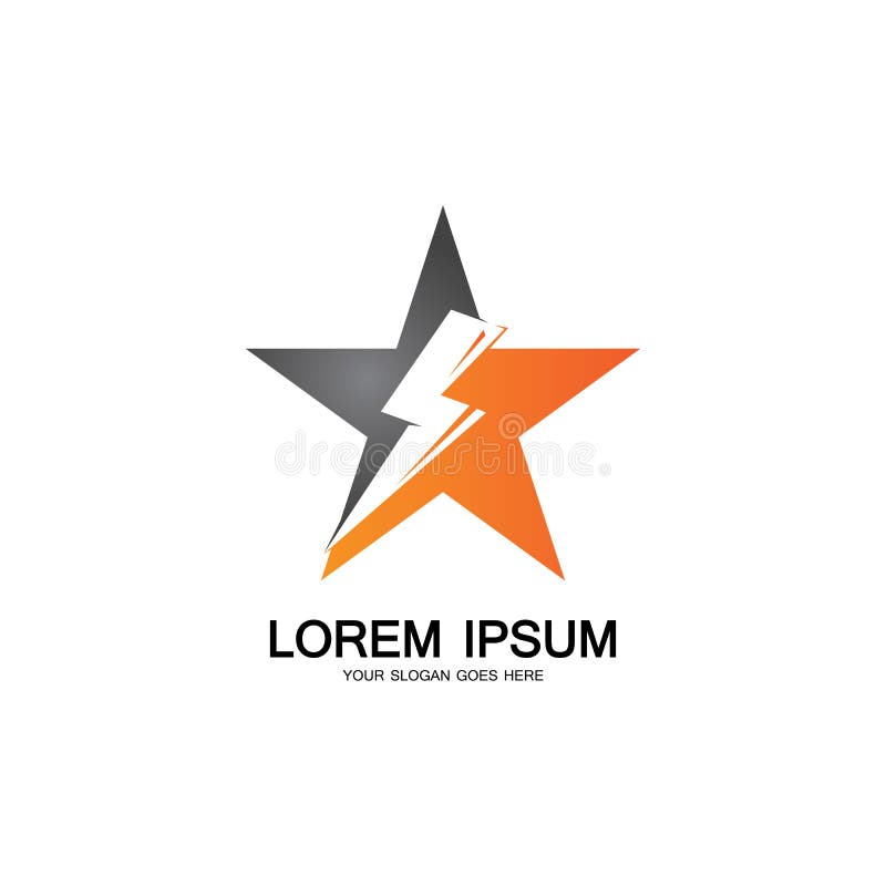 Lightning Star,Energy Star Logo Vector Icon Design Template Stock ...