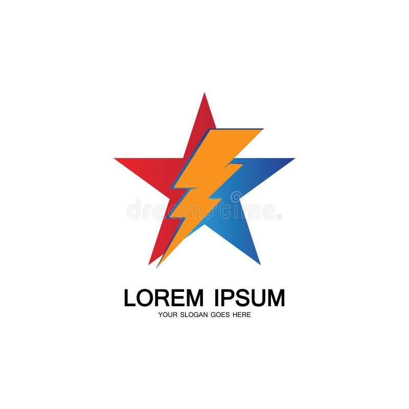 Lightning Star,Energy Star Logo Vector Icon Design Template Stock ...