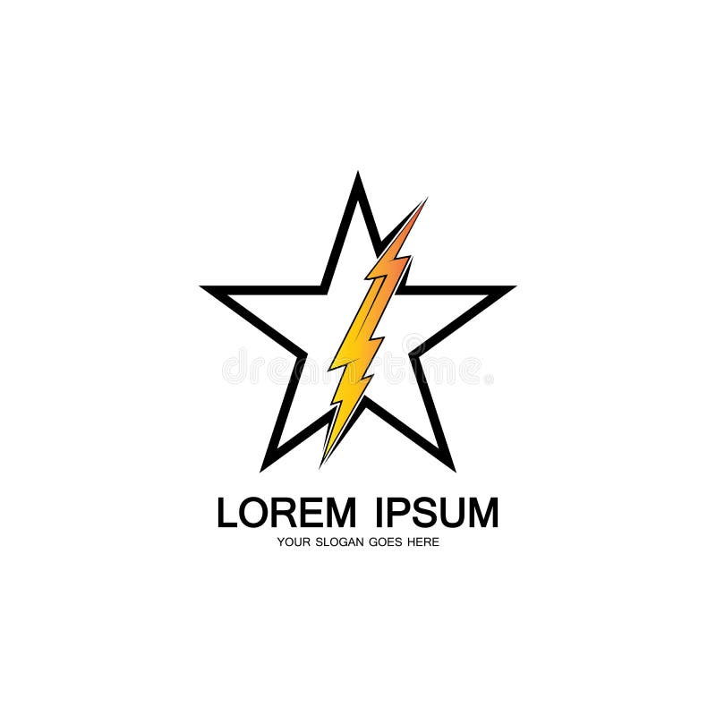 Lightning Star,Energy Star Logo Vector Icon Design Template Stock ...