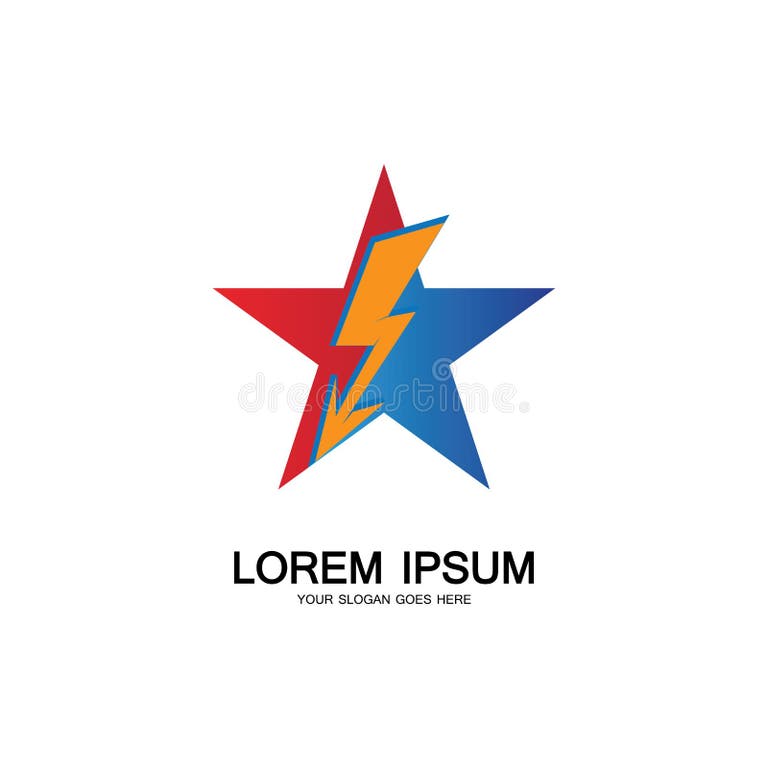 Lightning Star,Energy Star Logo Vector Icon Design Template Stock ...