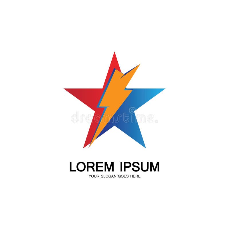 Lightning Star,Energy Star Logo Vector Icon Design Template Stock ...