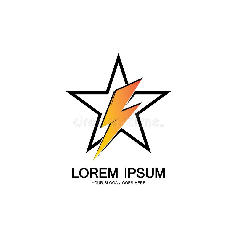 Lightning Star,Energy Star Logo Vector Icon Design Template Stock ...