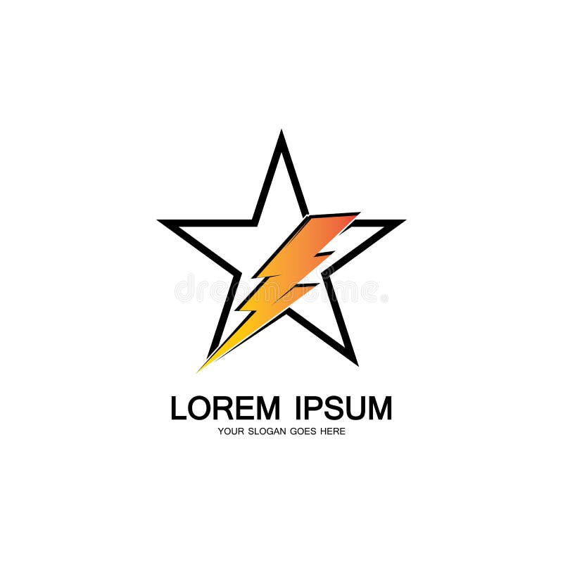 Lightning Star,Energy Star Logo Vector Icon Design Template Stock ...