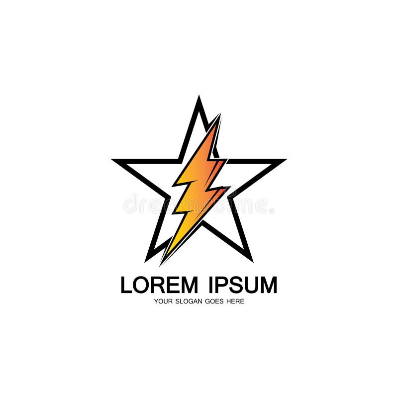 Lightning Star,Energy Star Logo Vector Icon Design Template Stock ...