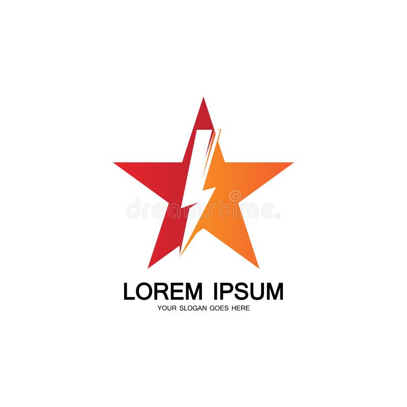 Lightning Star,Energy Star Logo Vector Icon Design Template Stock ...