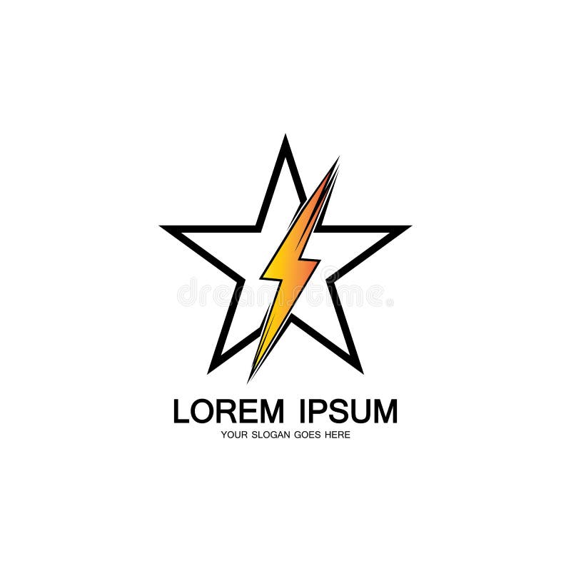 Lightning Star,Energy Star Logo Vector Icon Design Template Stock ...