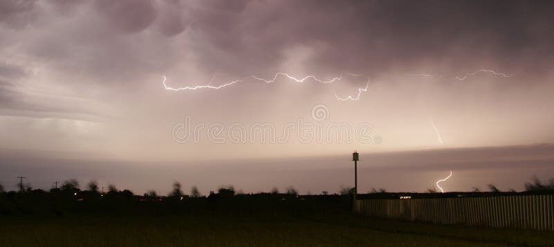 Lightning Storm stock image. Image of clouds, voltage, thunder - 608417