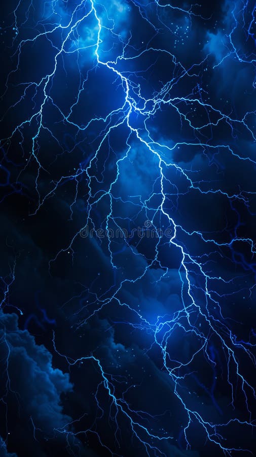 Lightning Storm in Dark Cloudy Night Sky, Dramatic Weather Phenomenon ...