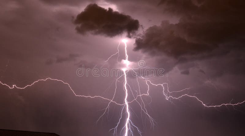 Lightning Storm in Denver, Colorado Stock Photo - Image of storm, long ...