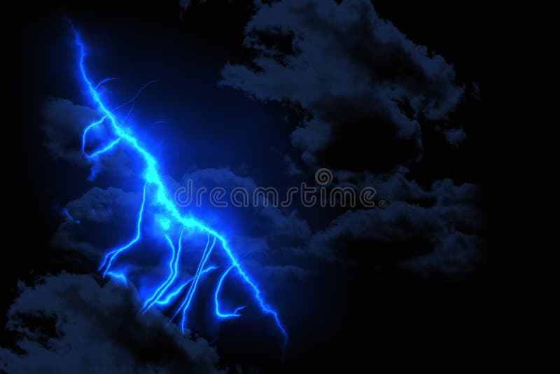 Climate- lightning storm stock illustration. Illustration of dramatic ...