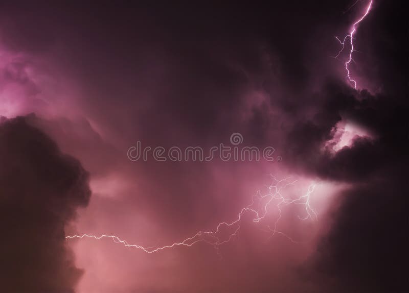 Lightning storm scene stock image. Image of extreme, storm - 79054477