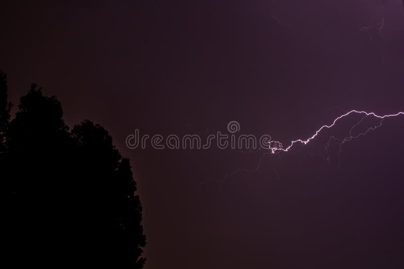 Lightning Storm, Summer Storm, Lightning and Thunder in Purple Colors ...