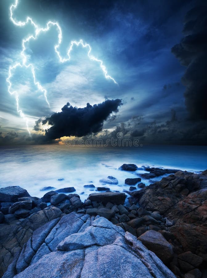 Lightning strike stock photo. Image of strike, scenic - 21212902