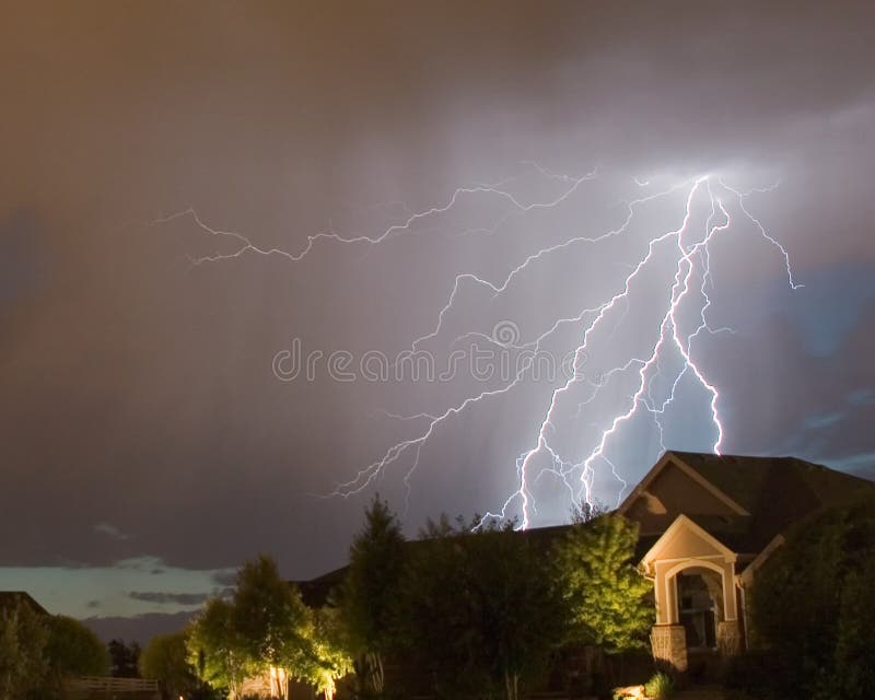 Lightning strike 3 stock photo. Image of frightening, lightening - 1551576