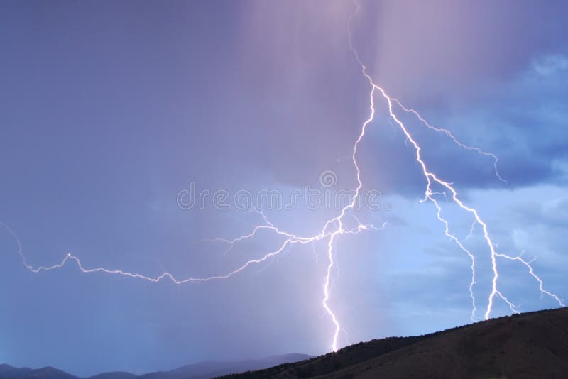 Wild Lightning Strike stock image. Image of mean, electrical - 1156869