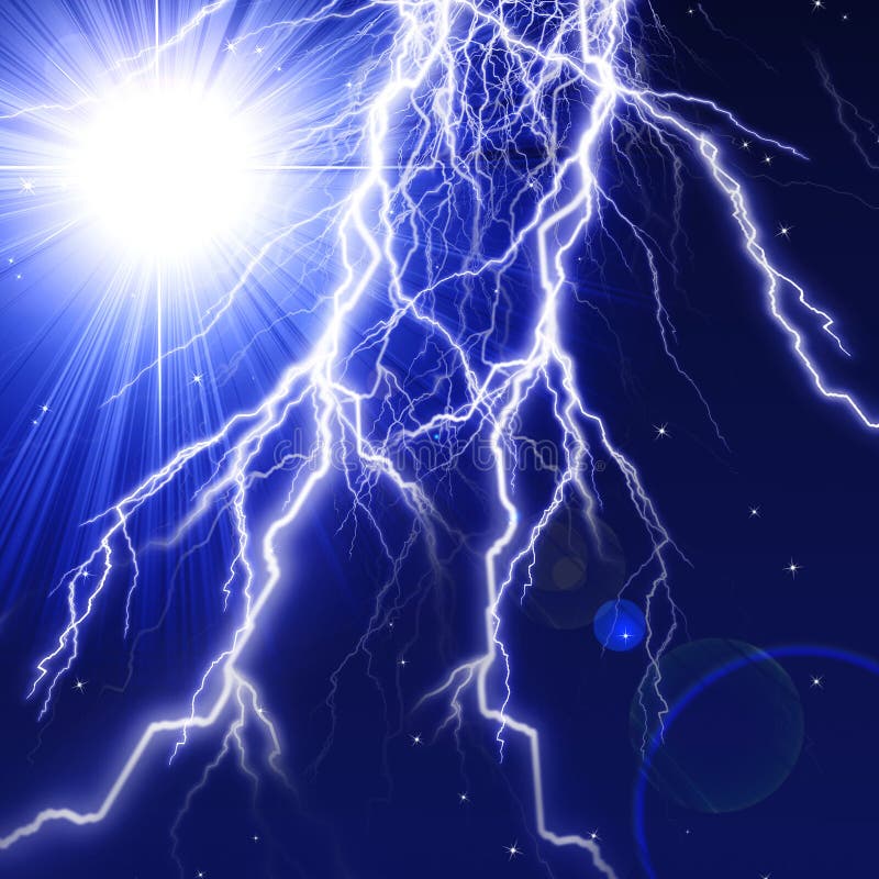 Lightning strike stock illustration. Illustration of electricity - 4019188