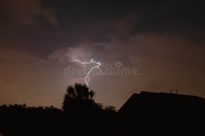 Lightning Strike stock image. Image of dark, lightning - 763937