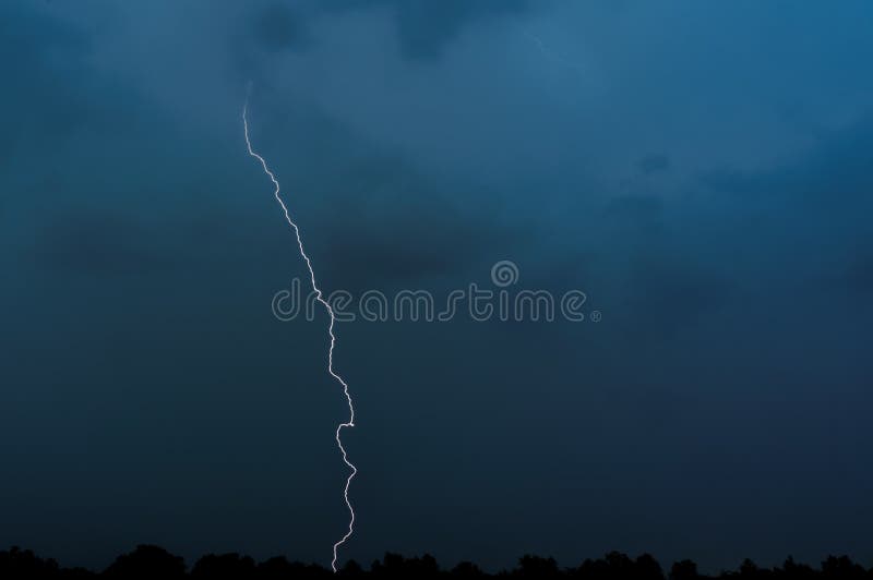 Lightning strike stock image. Image of climate, energy - 74447335