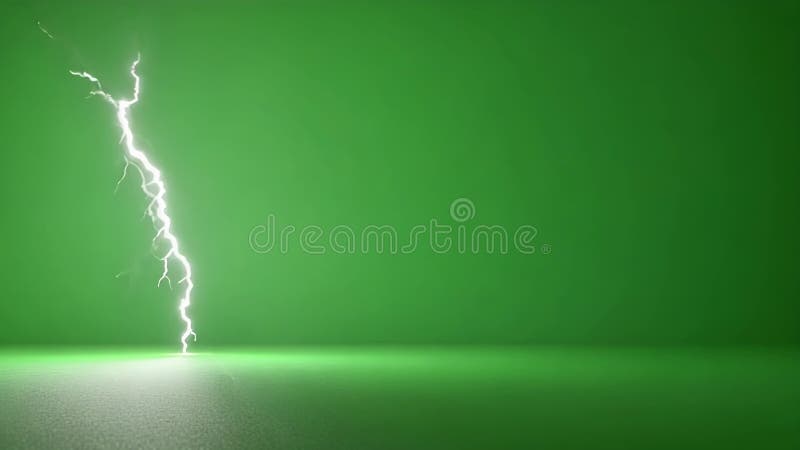 Lightning Strike on Green Screen Stock Footage - Video of green, nature ...
