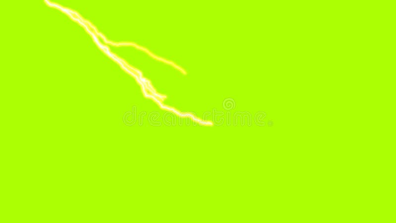 Lightning Strike Flashing Thunderstorms Discharge Green Screen. Heavy ...
