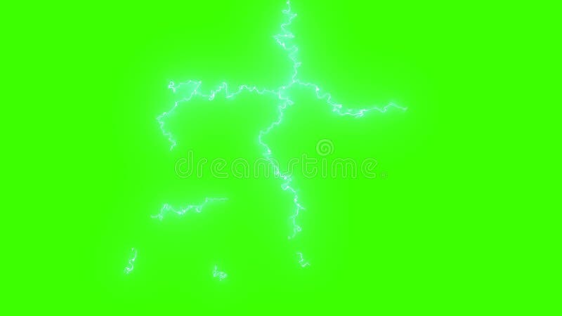 Lightning Strike on Green Screen Stock Footage - Video of green, nature ...