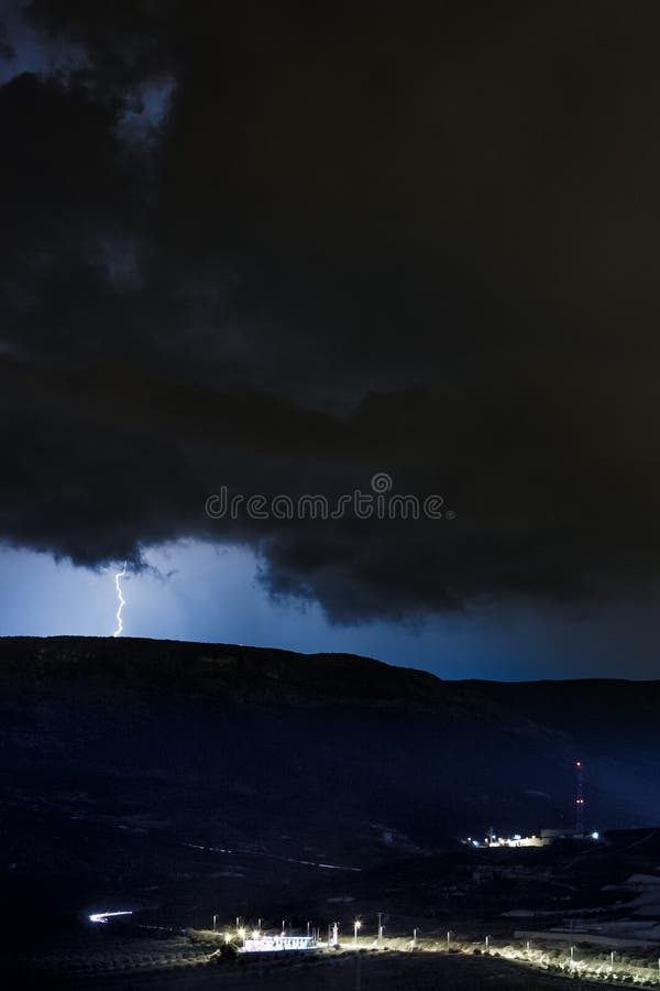 Lightning strike stock photo. Image of lightning, impressive - 60081520