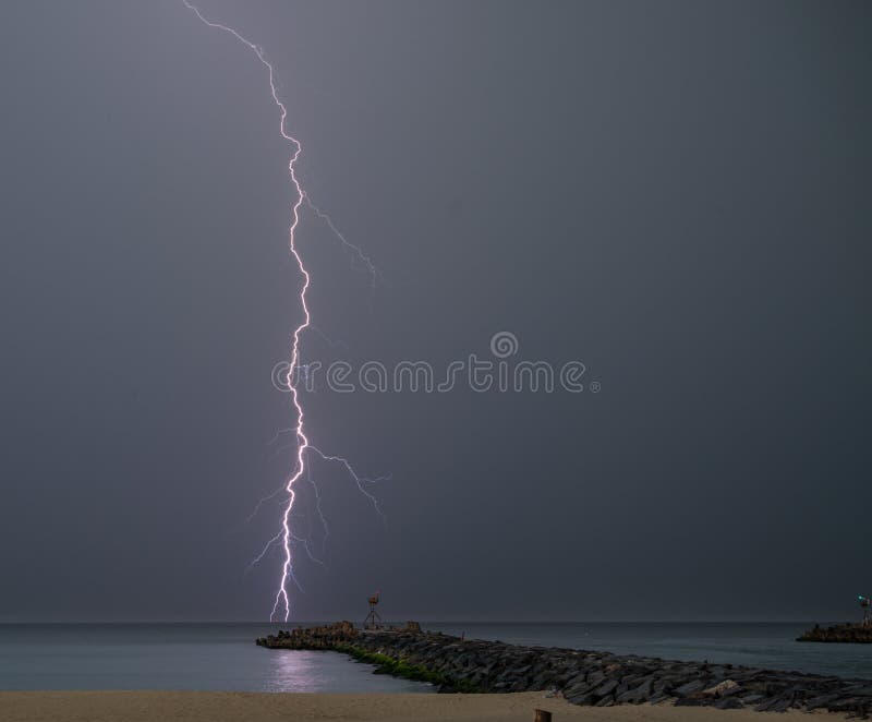 Lightning strike stock photo. Image of strike, lightning - 15373668