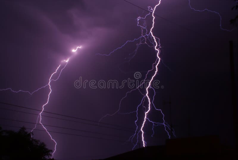 Lightning Strike during a Storm Somewhere Over Otjiwarongo Stock Image ...