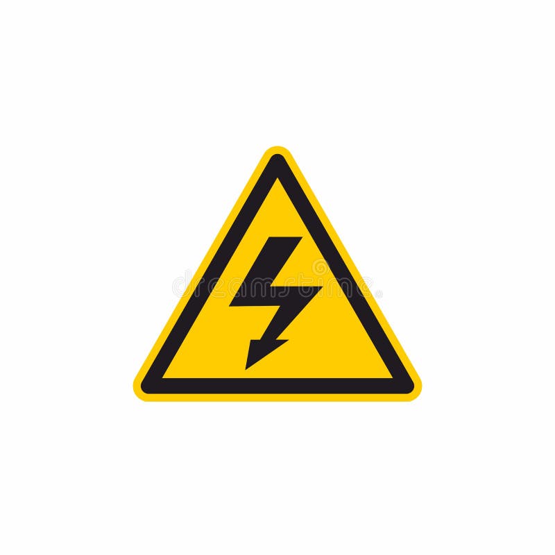 Lightning Strike Triangular Icon, Flash Pictogram. Stock Vector ...