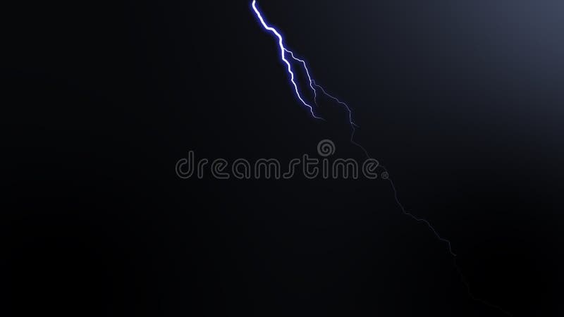 Lightning Strikes on a Black Background. Stock Illustration ...
