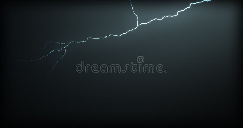Lightning Strikes on a Black Background with Realistic Reflections ...