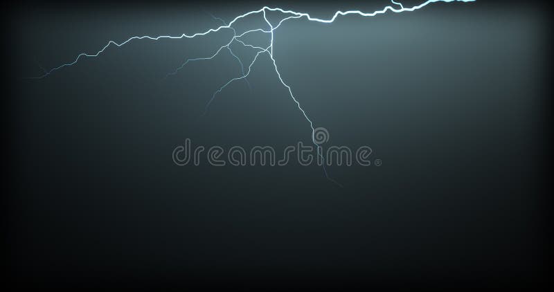 Lightning Strikes on a Black Background with Realistic Reflections ...