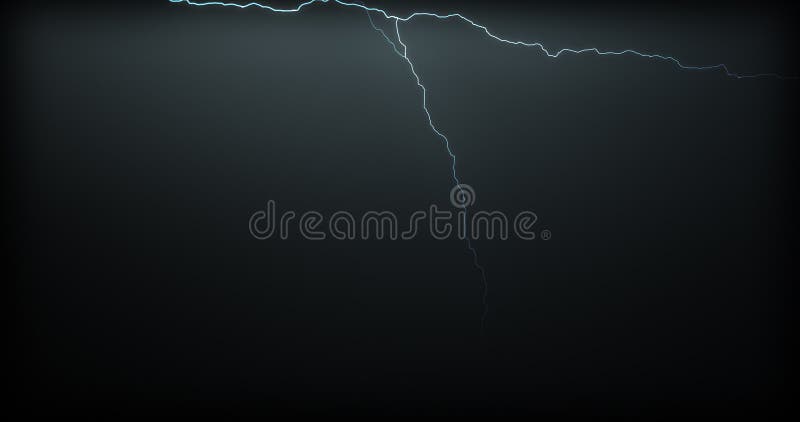 Lightning Strikes on a Black Background with Realistic Reflections ...