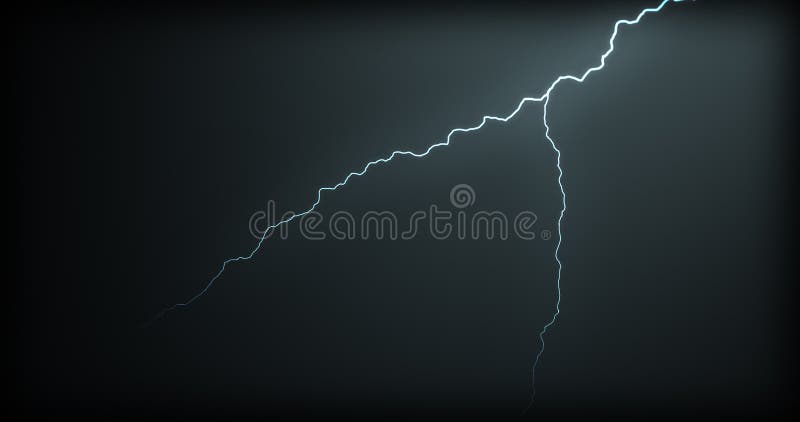 Lightning Strikes on a Black Background with Realistic Reflections ...
