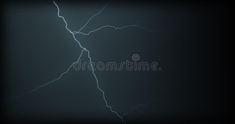Lightning Strikes on a Black Background with Realistic Reflections ...