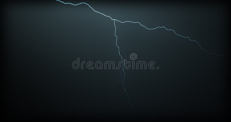 Lightning Strikes on a Black Background with Realistic Reflections ...